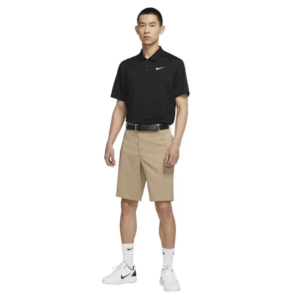 Nike Dri-fit Victory Solid Color Logo Printing Quick Dry Breathable Short Sleeve Polo Shirt Black - Multi-color