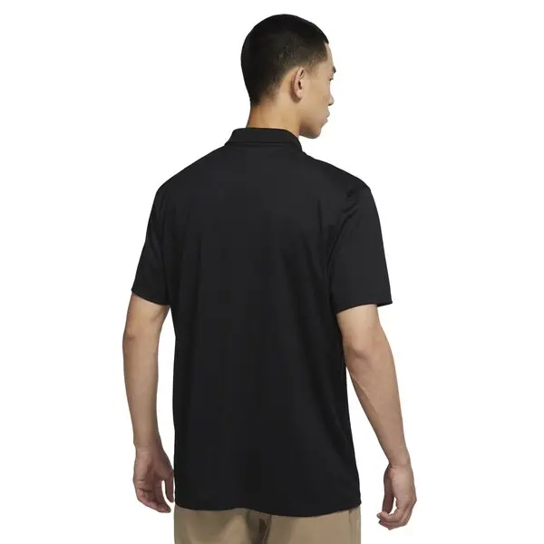 Nike Dri-fit Victory Solid Color Logo Printing Quick Dry Breathable Short Sleeve Polo Shirt Black - Multi-color