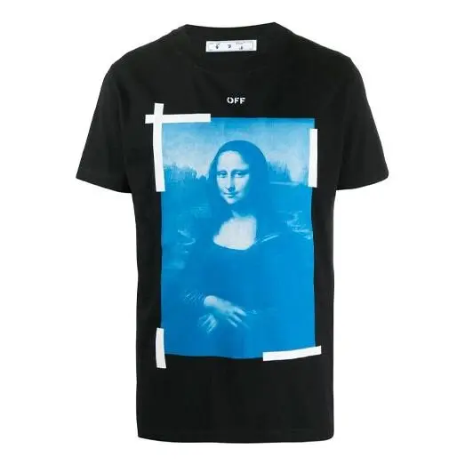 Off-White Ss21 Pattern Printing Round Neck Short Sleeve - Black