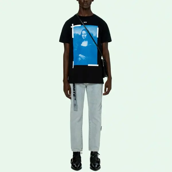 Off-White Ss21 Pattern Printing Round Neck Short Sleeve - Black