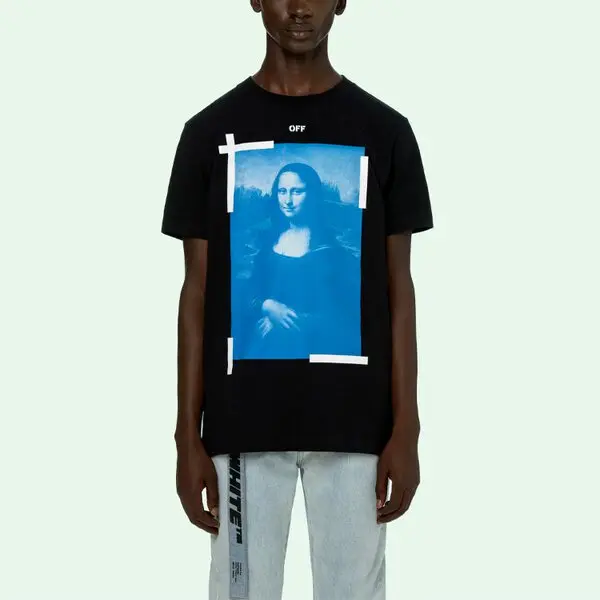 Off-White Ss21 Pattern Printing Round Neck Short Sleeve - Black