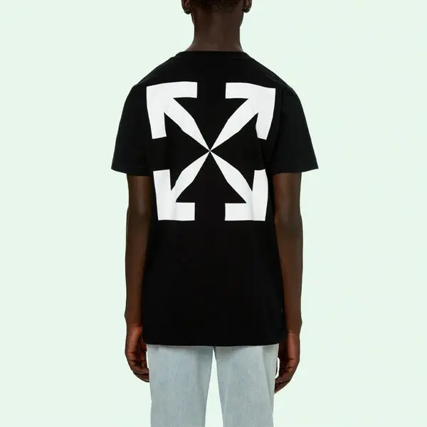 Off-White Ss21 Pattern Printing Round Neck Short Sleeve - Black