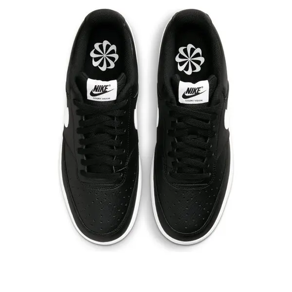 Nike Court Vision Low Next Nature Sneakers - Black/white