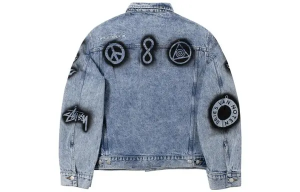 StÜssy X Dries Van Noten Hand-stencilled Denim Jacket
