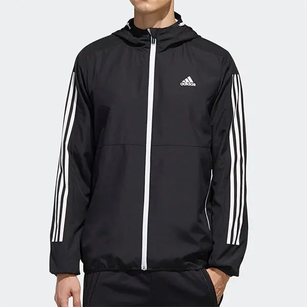 Adidas Must Haves 3-stripes Windbreaker Jacket - Black