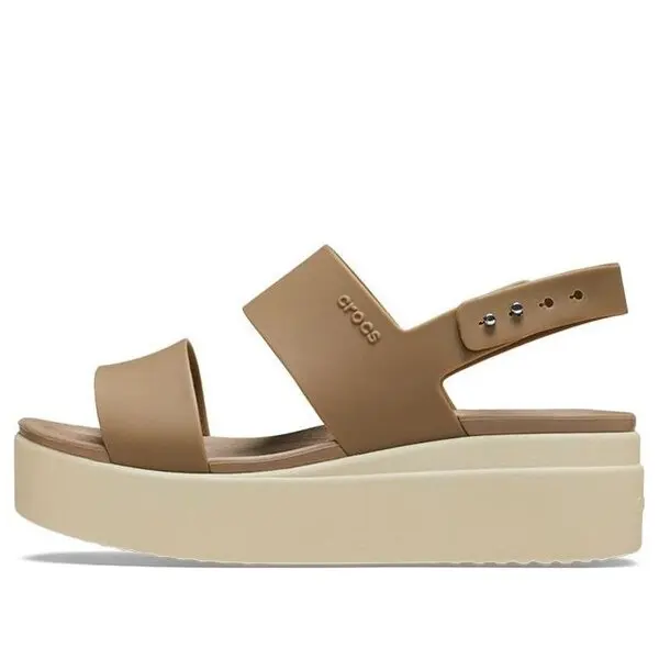 CROCS Brooklyn Low Wedge Sandals - Brown