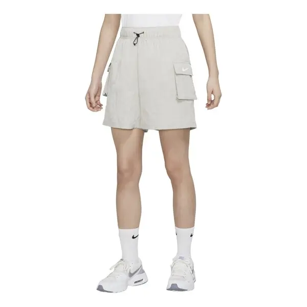Nike Essential Woven High-rise Shorts - Grey