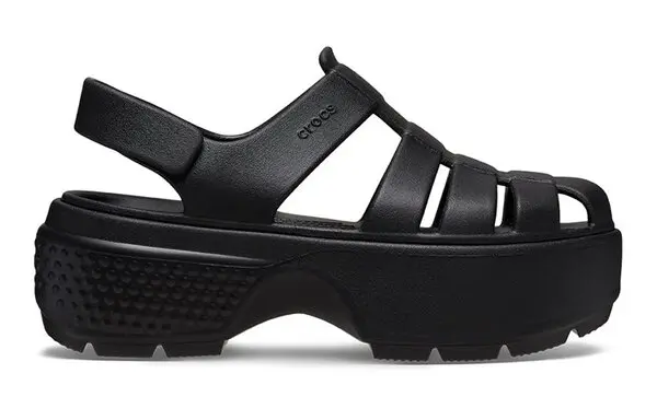 CROCS Stomp Fisherman Sandals - Black