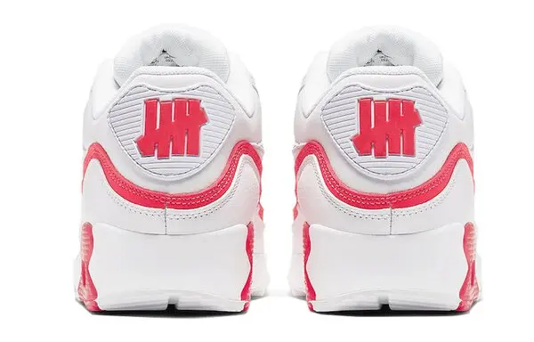 Nike X Undefeated Air Max 90 Sneakers - White/solar Red