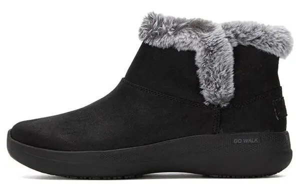 Sketchers Ankle Boots With Faux Fur Trim