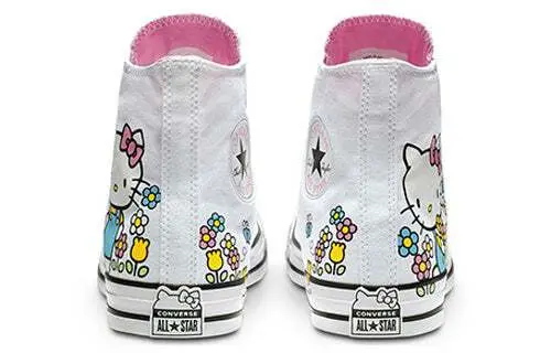 CONVERSE X Hello Kitty All Star High Top "flowers" Sneakers