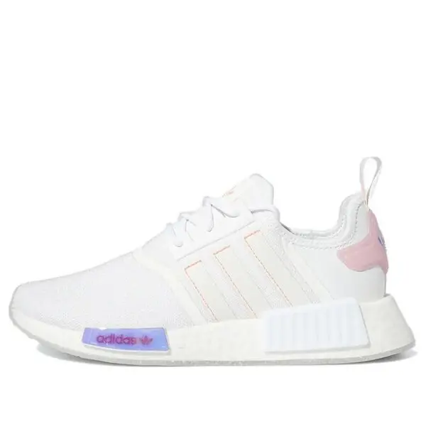 Adidas Nmd_r1 Low Top Sneakers - Cloud White/cloud White/acid Red