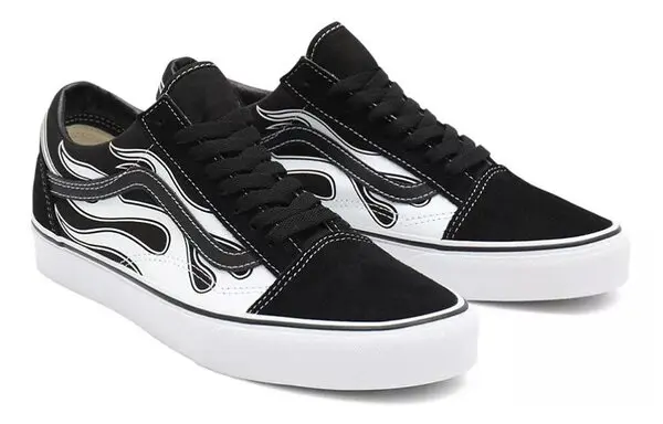VANS Old Skool Flame Sneakers - Black/white