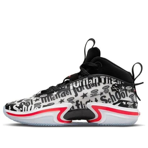JORDAN Air 36 'flight School' Sneakers - Black/white/red