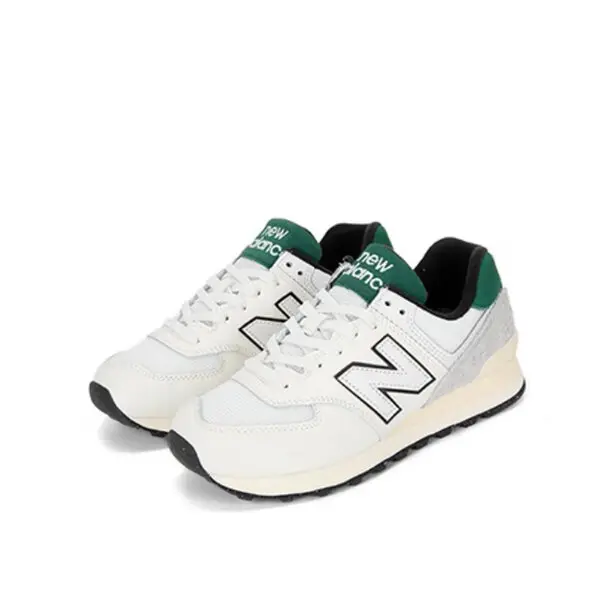 NEW BALANCE 574 "white Green" Sneakers - White/green