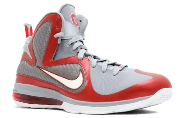 Nike Lebron 'ohio State' Athletic Sneakers - Red/white/wolf Grey
