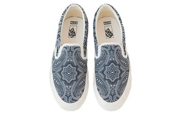 VANS Kith X Vault Og Classic Slip-on Lx "paisley - Blue/white