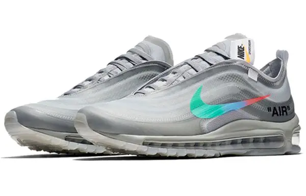 Nike X Off-white Air Max 97 "menta" Sneakers - Wolf Grey/white/menta
