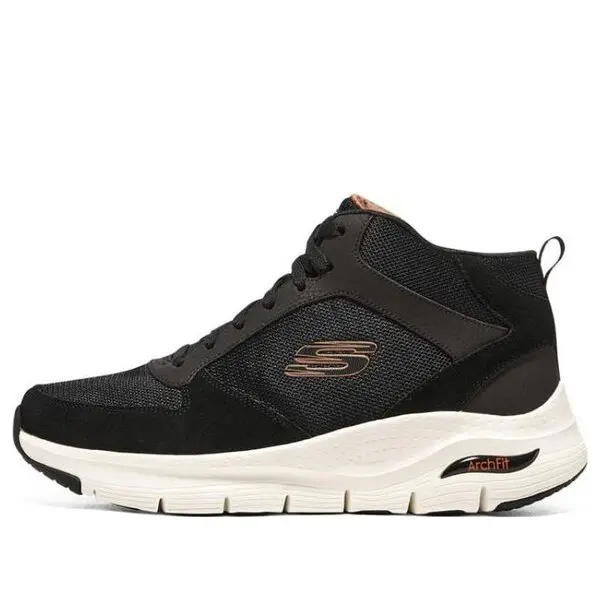 Sketchers Arch Fit High Top Sneakers - Black