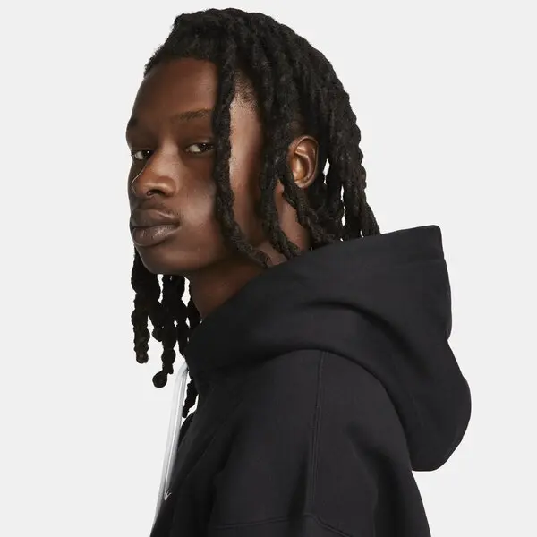 Nike Solo Swoosh Fleece Pullover Hoodie - Black