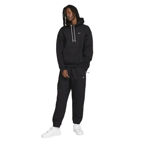 Nike Solo Swoosh Fleece Pullover Hoodie - Black