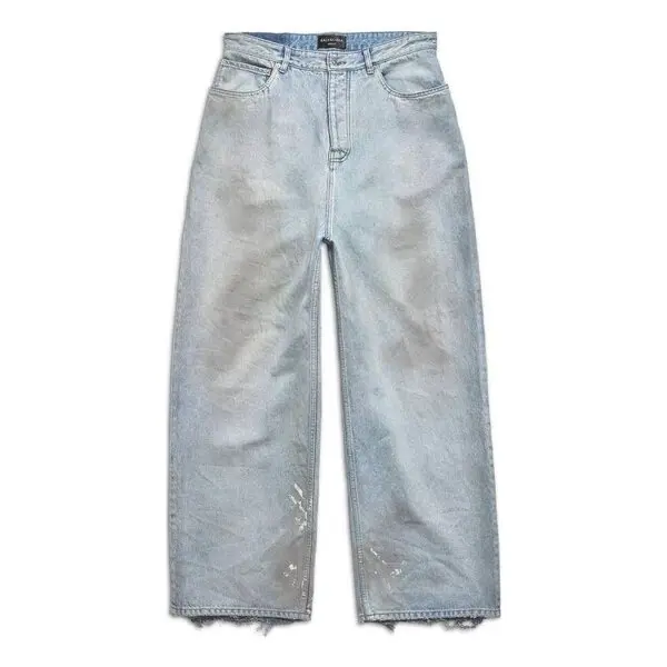 Balenciaga Baggy Fit Denim Trousers - Blue