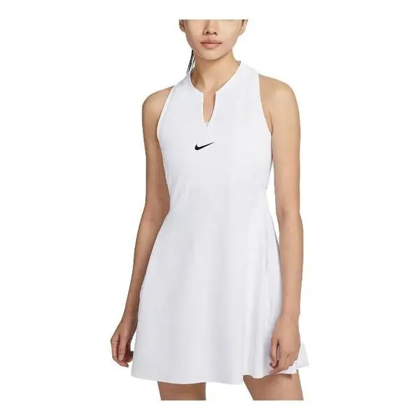 Nike Dri-fit Advantage Tennis Dress - White