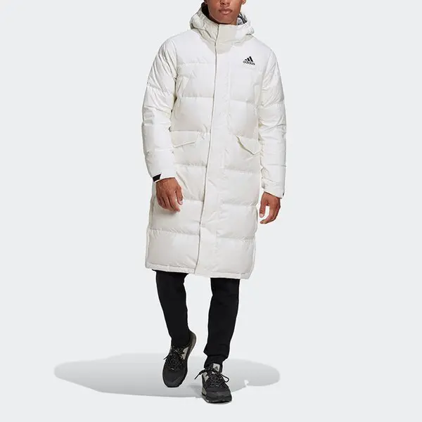 Adidas Stay Warm Sports Hooded Down Jacket - White