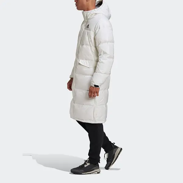 Adidas Stay Warm Sports Hooded Down Jacket - White