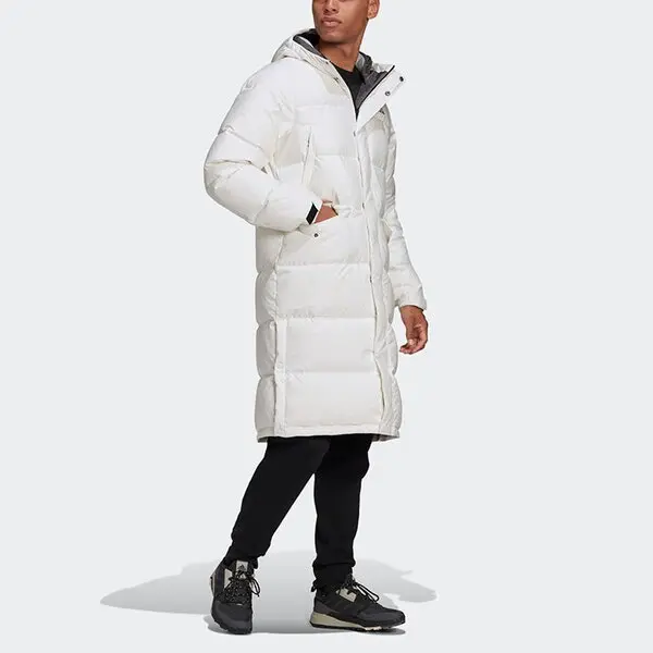 Adidas Stay Warm Sports Hooded Down Jacket - White