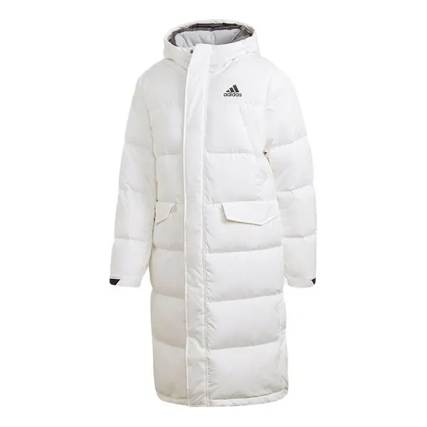 Adidas Stay Warm Sports Hooded Down Jacket - White