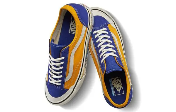 VANS Style 36 Decon Sf 'salt Wash' Low Top Sneakers - Blue/orange