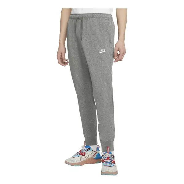 Nike Club Knit Lacing Sports Long Pants Dark Grey - Gray