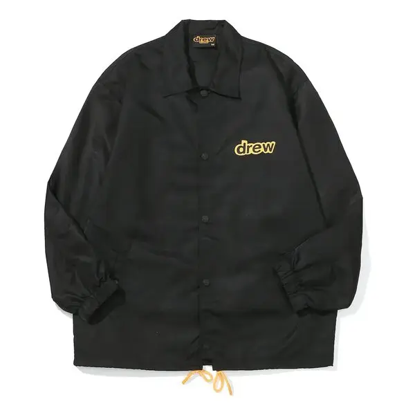 Drew House Nylon Twill Coaches Jacket - Black