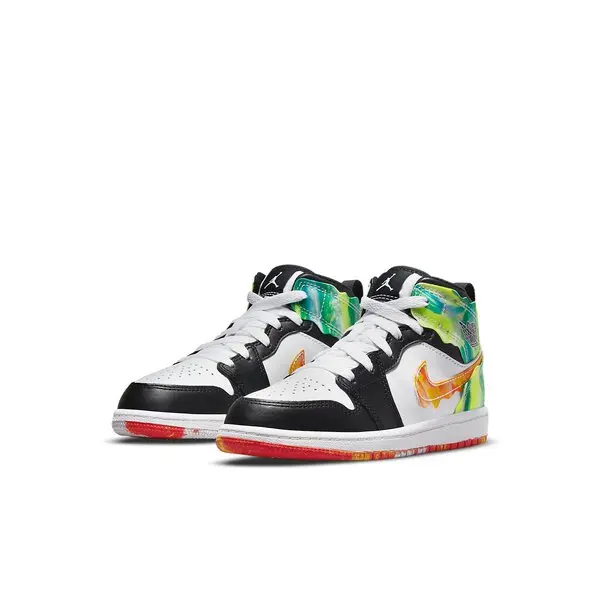 JORDAN 1 Mid Se Sneakers - Black/white/team Orange
