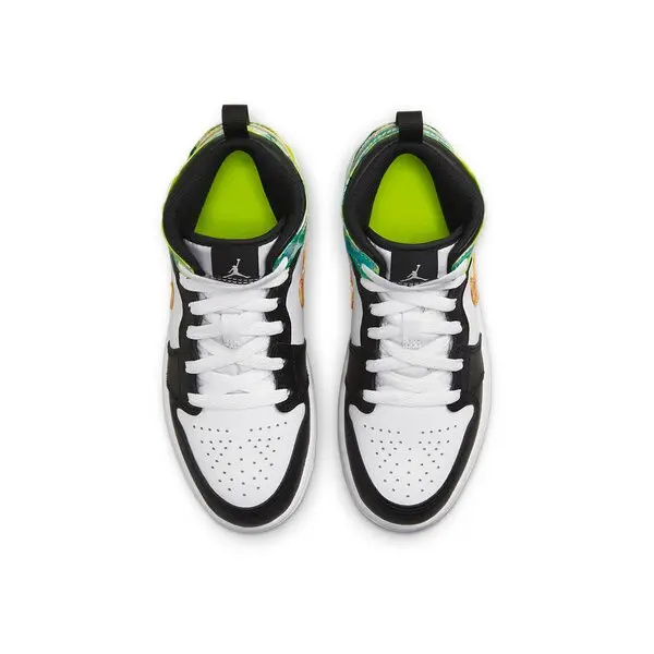 JORDAN 1 Mid Se Sneakers - Black/white/team Orange