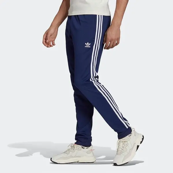 Adidas Originals Stripe Casual Bundle Feet Sports Pants/trousers/joggers Blue - Default Color
