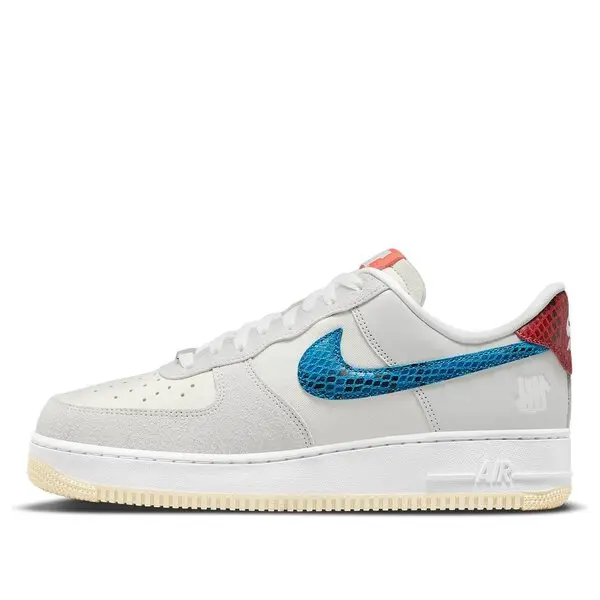 Nike X Undefeated Air Force 1 Low "5 On It - Deep Bight Grey/blue/crimson
