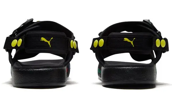 PUMA X Chinatown Market Leadcat Blazing Yellow Sandals - Black
