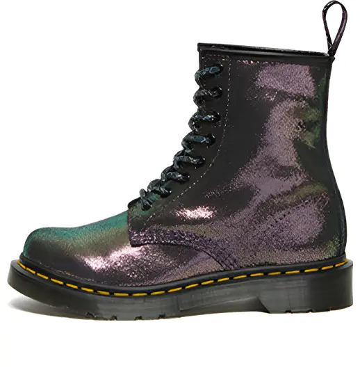 Dr. Martens 1460 Disco Iridescent Suede Lace Up Boots - Purple/multicolor