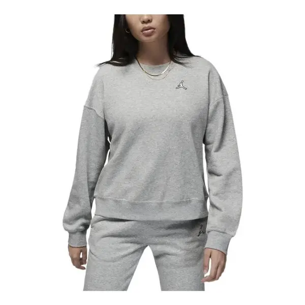 JORDAN Air Brooklyn Fleece Crewneck Sweatshirt - Grey/multi-color