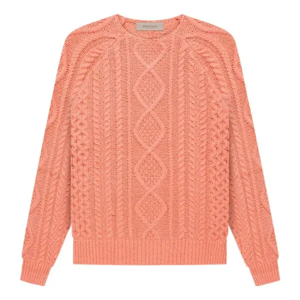 Fear Of God Fw22 Cable Knit Sweater - Orange