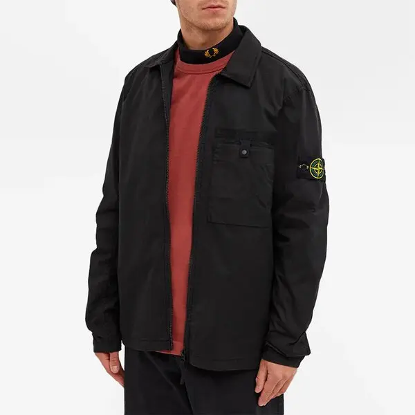 Stone Island Supima Cotton Shirt Jacket - Black