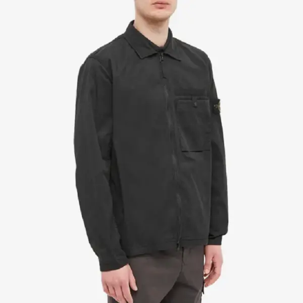 Stone Island Supima Cotton Shirt Jacket - Black