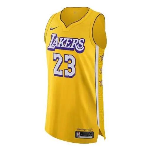 Nike Los Angeles Lakers Lebron James 2019-2020 Nba City Limited Jersey - Yellow