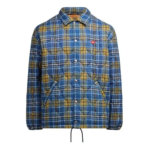 HUMAN MADE Quilted Check Coach Jacket - Blue