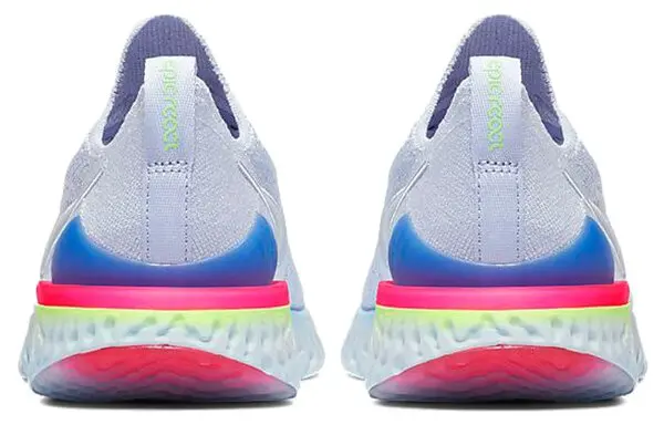 Nike Epic React Flyknit 2 Athletic Sneakers - Light Blue/red