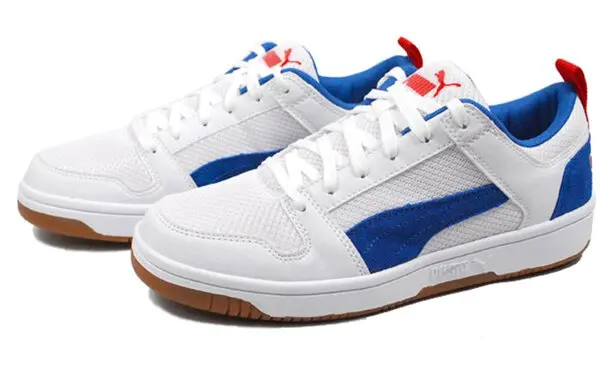 PUMA Rebound Layup Lo Sneakers - White/blue