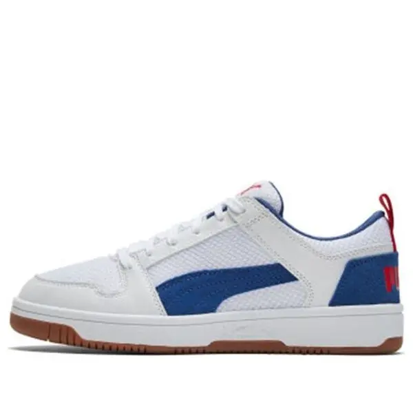 PUMA Rebound Layup Lo Sneakers - White/blue