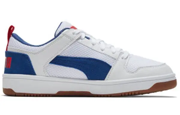 PUMA Rebound Layup Lo Sneakers - White/blue